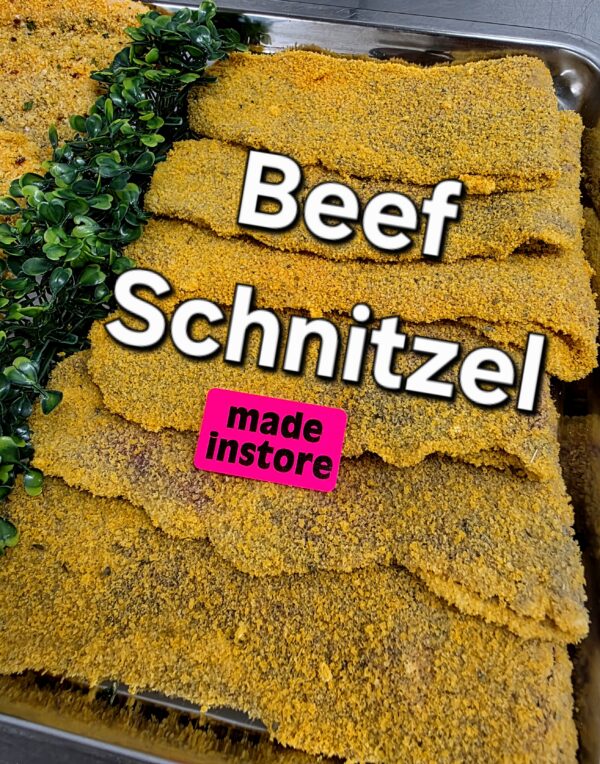 Golden Crumbed Beef Schnitzel - Absolute Meats